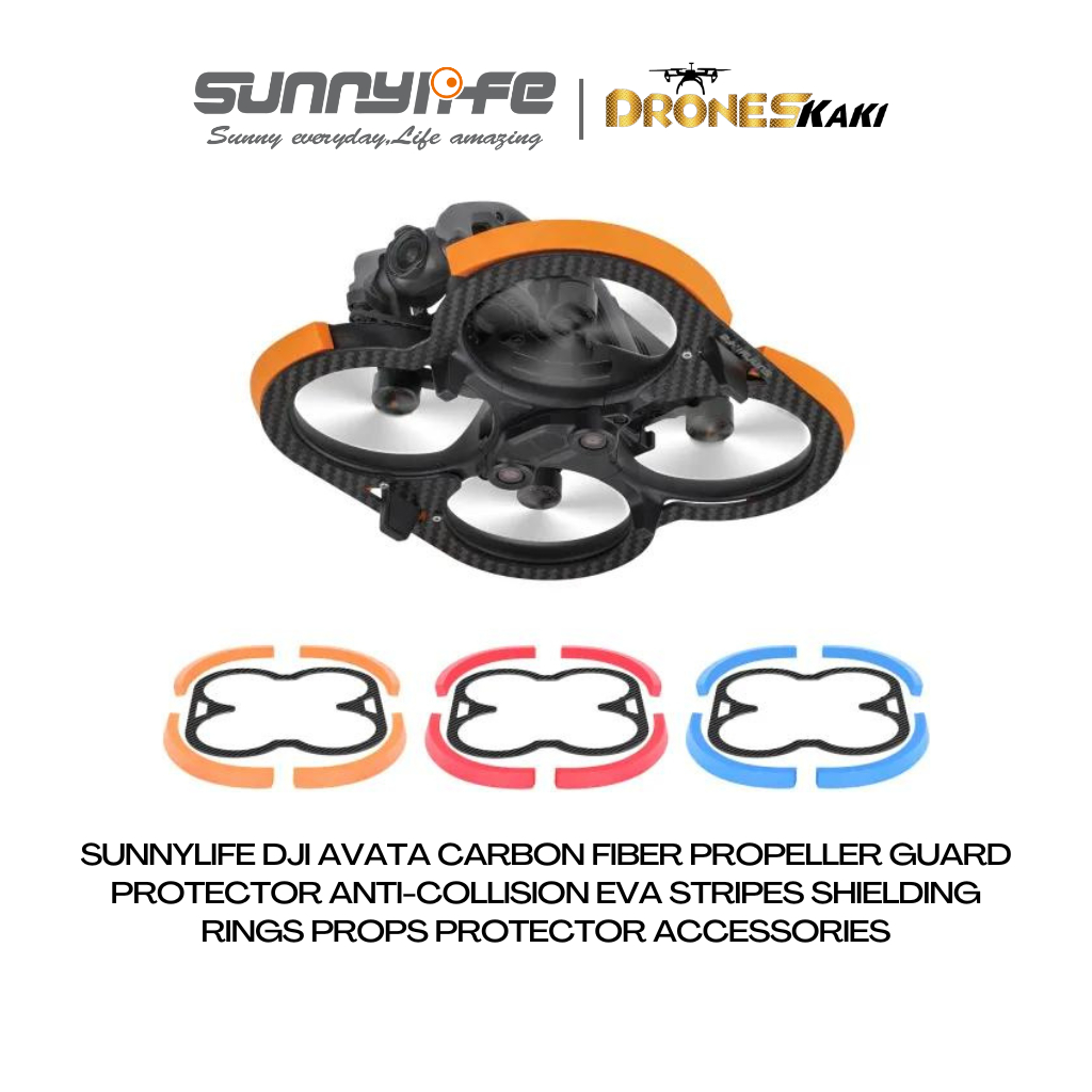 Sunnylife DJI Avata Carbon Fiber Propeller Guard Protector Anti-collision EVA Stripes Shielding ...