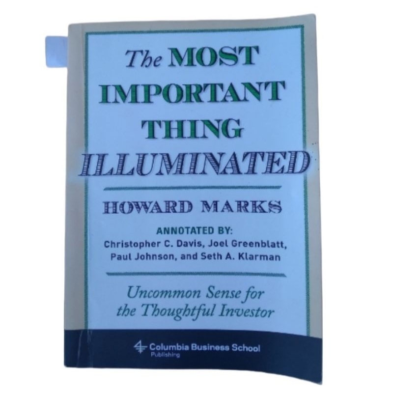 (used book)The most important thing illuminated (howard marks) | Shopee ...