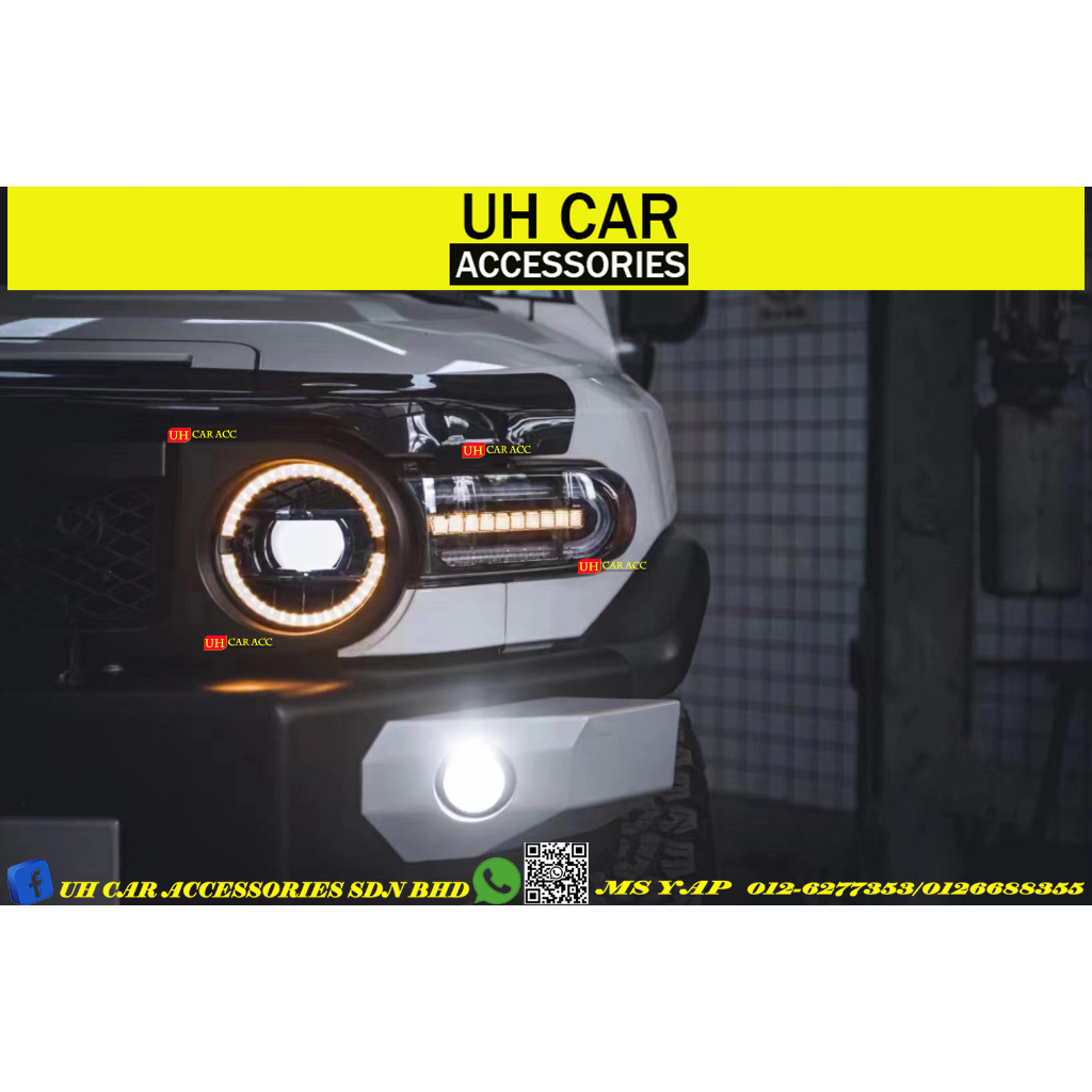 TOYOTA FJ CRUISER LED PROJECTOR HEADLAMP HEAD LAMP LIGHT LIGHTS DRL ...