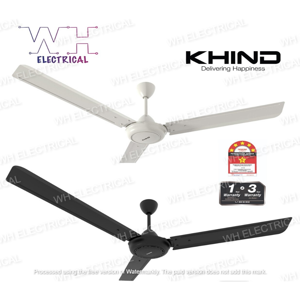 KHIND 60" 3 BLADES CEILING FAN CF618 (WHITE) / CF618B (BLACK) | Shopee ...