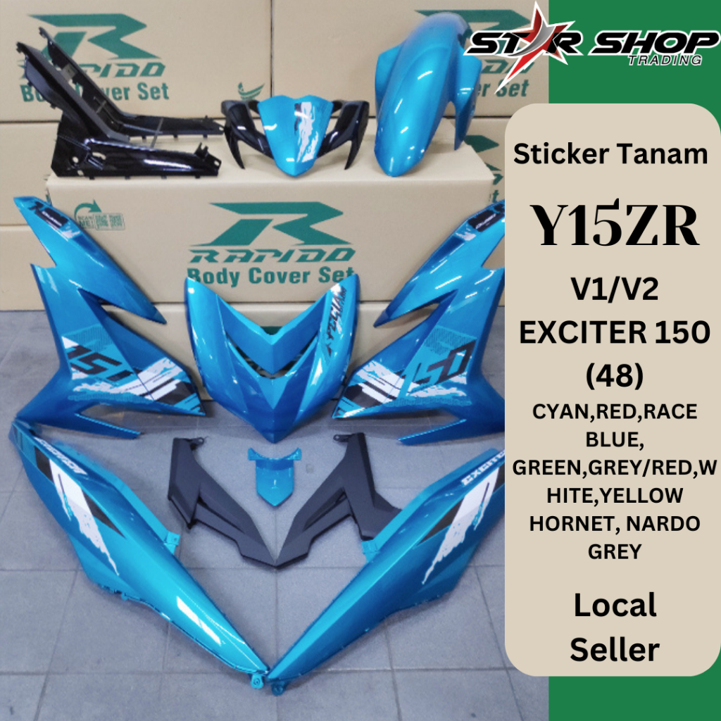 [LOCAL SELLER] COVERSET BODYSET Y15 Y15ZR YSUKU Y V1 V2 MX King-150 (29 ...