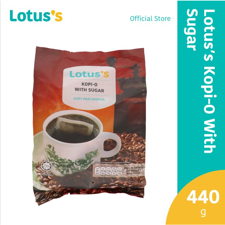 Lotus's Kopi-O With Sugar 20S x 15g | Shopee Malaysia