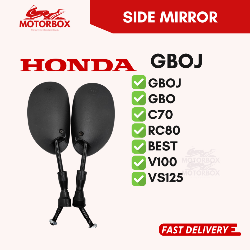 HONDA GBOJ SIDE MIRROR MOTOR CERMIN SISI TEPI GBO-J GBO C70 RC80 BEST ...