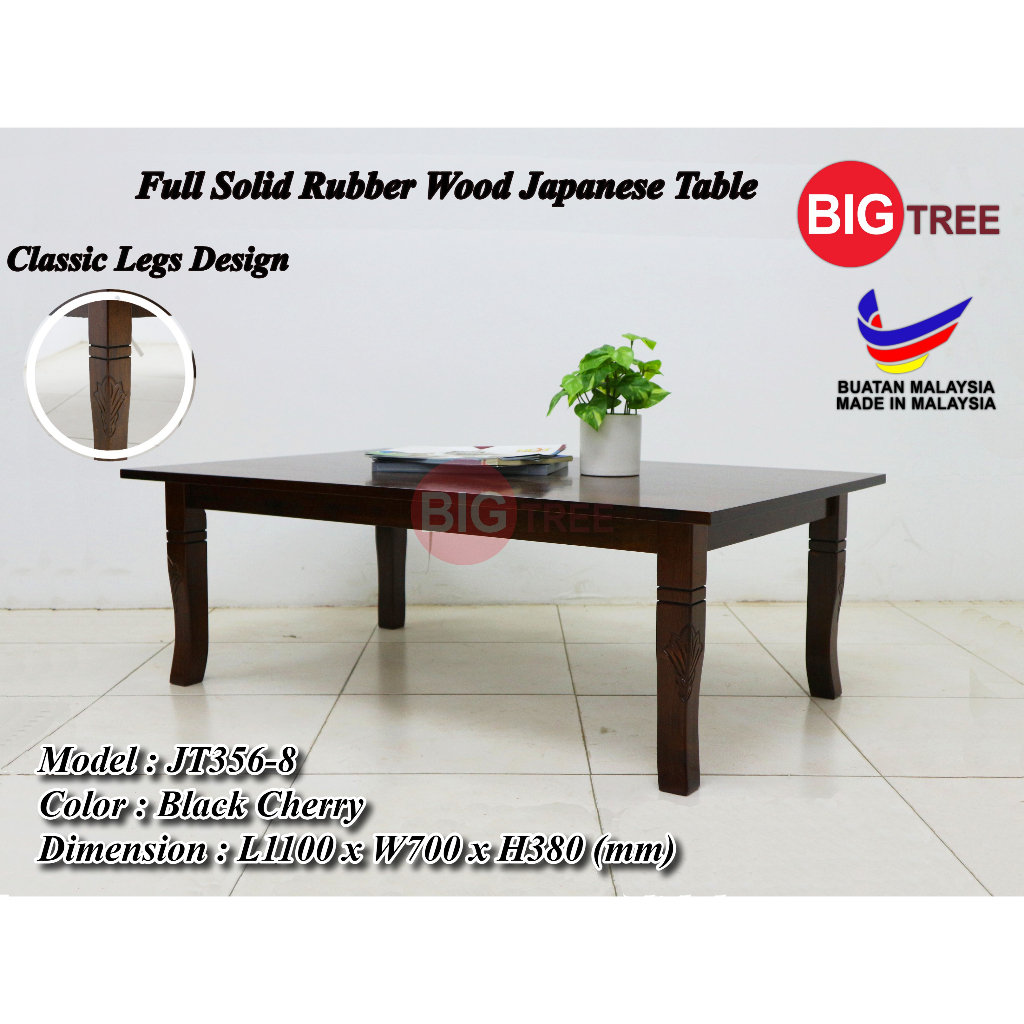 Big Tree Wooden Japanese Table / Meja Jepun / Meja Jepun Murah / Solid ...
