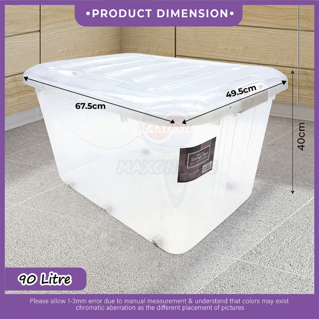 MAXONIC COMBO SET 3 IN 1 MULTIPURPOSE STORAGE BOX | CLEAR PLASTIC ...