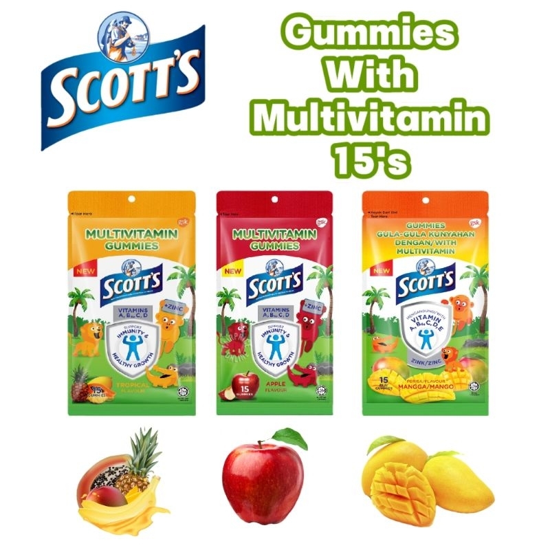 [TKM] Scott's Gummies Multivitamin 15's (45g) | Shopee Malaysia