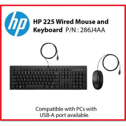 HP 225 WIRED MOUSE AND KEYBOARD COMBO | Shopee Malaysia