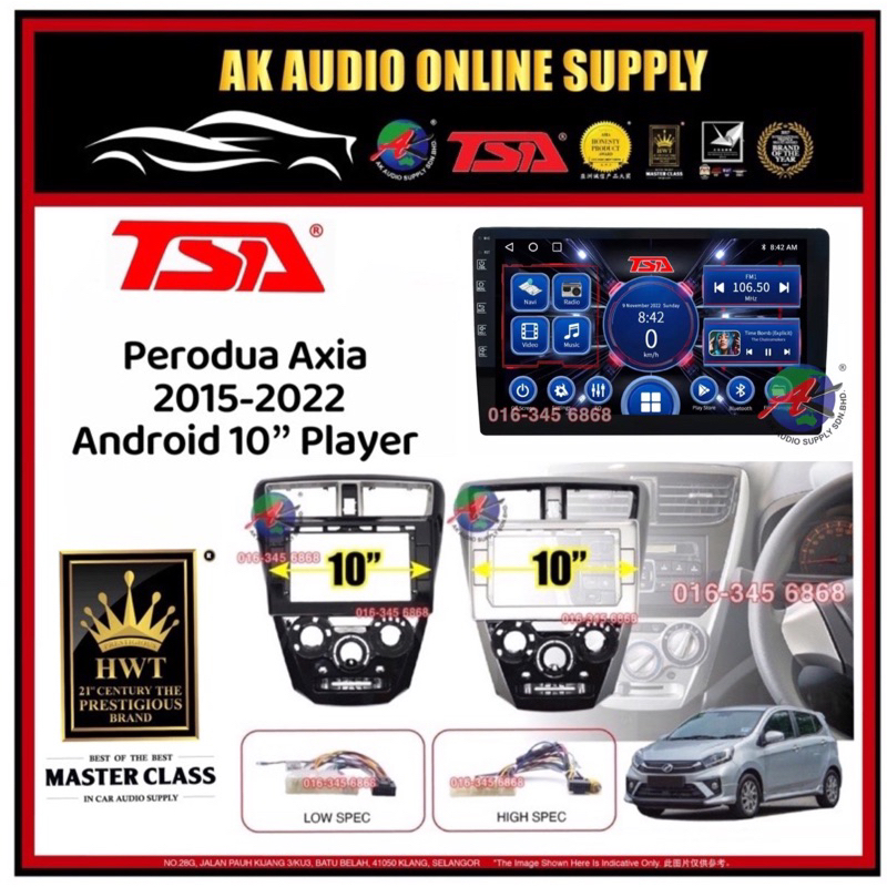 [ MTK 2+32GB ] TSA Perodua Axia 2015 - 2022 Android 10'' inch Car ...