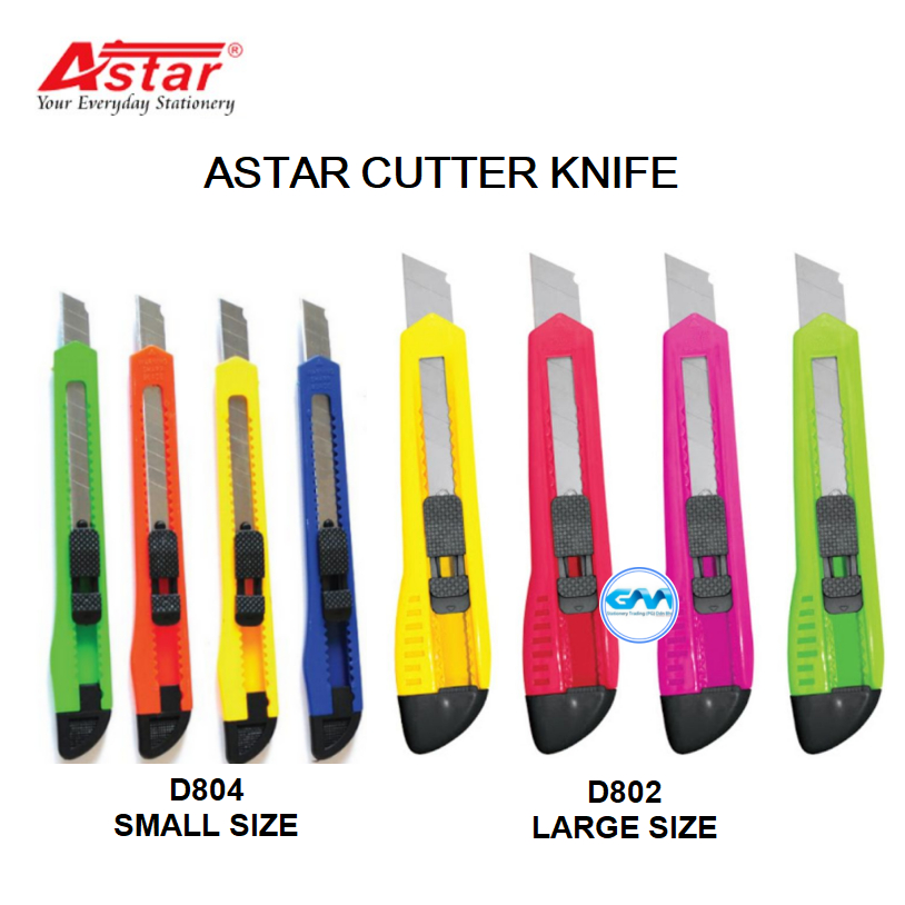Astar Cutter Knife D802 (Large) / D804 (Small) | Plastic Cutter Pen ...