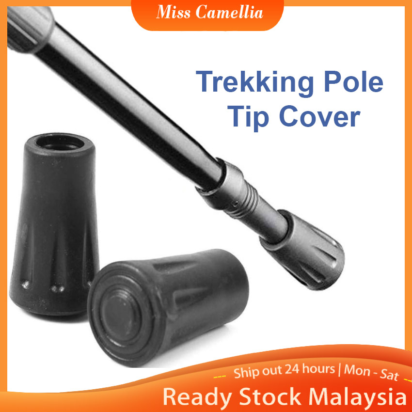Walking Stick Toe Cap Hiking Stick Protector Caps Rubber Tip Anti Shock ...