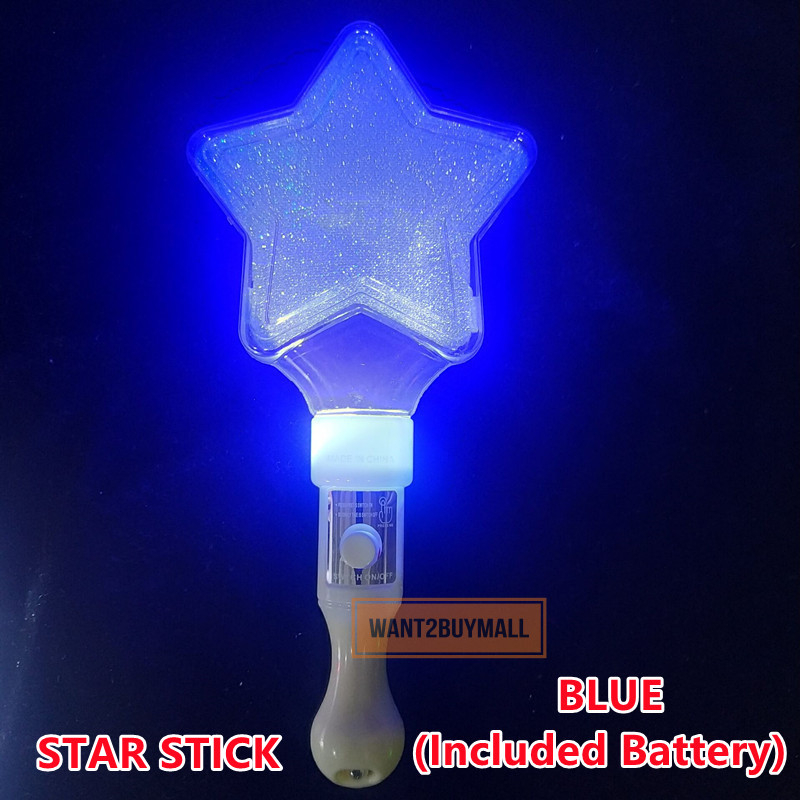 Multi Color Flashing LED Atomic Electric Raver Light Glow Stick Star ...