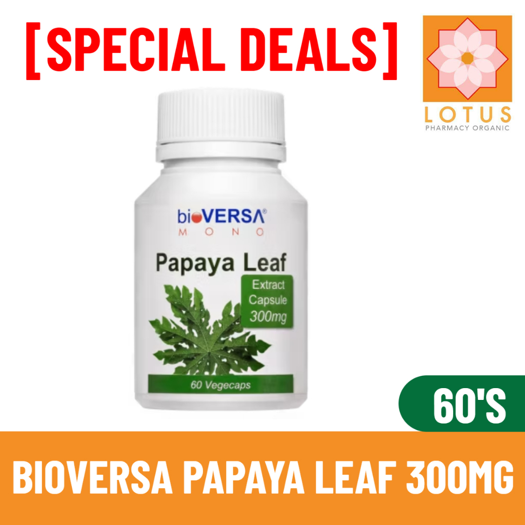 BIOVERSA PAPAYA LEAF VEGECAPS 300MG 60S EXP: 4/2025 | Shopee Malaysia