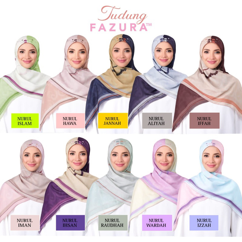 New Release Tudung Bawal Fazura Koleksi Nurul Iman | Shopee Malaysia
