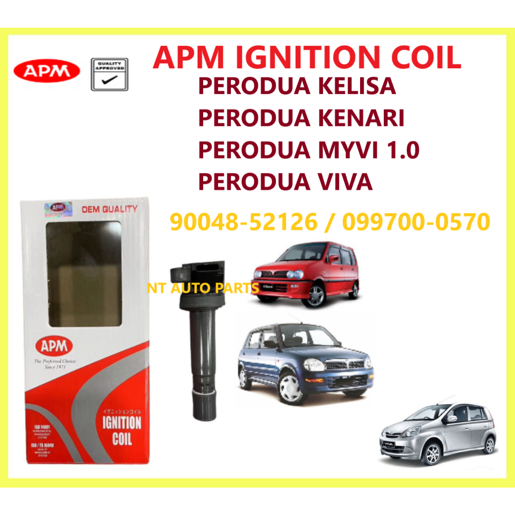 ( 100% ORIGINAL ) APM KELISA KENARI VIVA MYVI 1.0 IGNITION COIL / PLUG ...