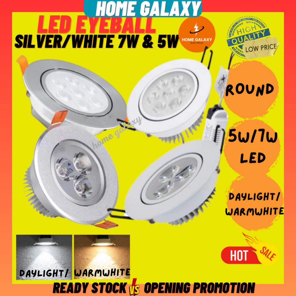 🔥HOT🔥 LED Recessed Eyeball 3W | 7W LED Spotlight Recessed Light ...