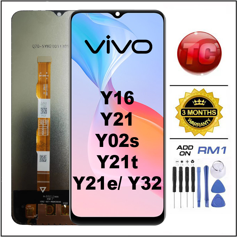 LCD VIVO Y16/ Y21/ Y02s/ Y21t/ Y21e/ Y32 Compatible For Original Glass ...