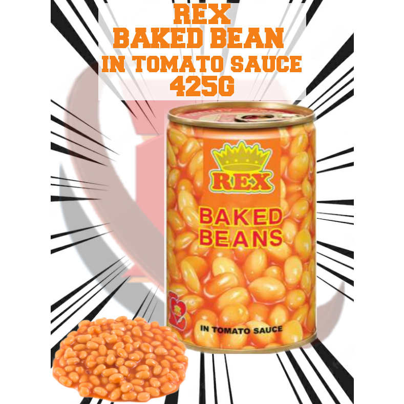 REX BAKED BEAN IN TOMATO SAUCE 425G TIN | HALAL | Shopee Malaysia