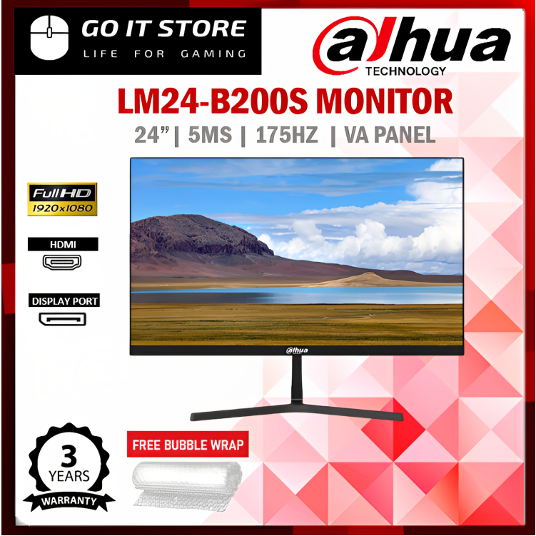 Dahua 23.8" LM24-B200S 75hz 5ms VA FHD Monitor with built in speaker ( HDMI / VGA ) | Shopee ...