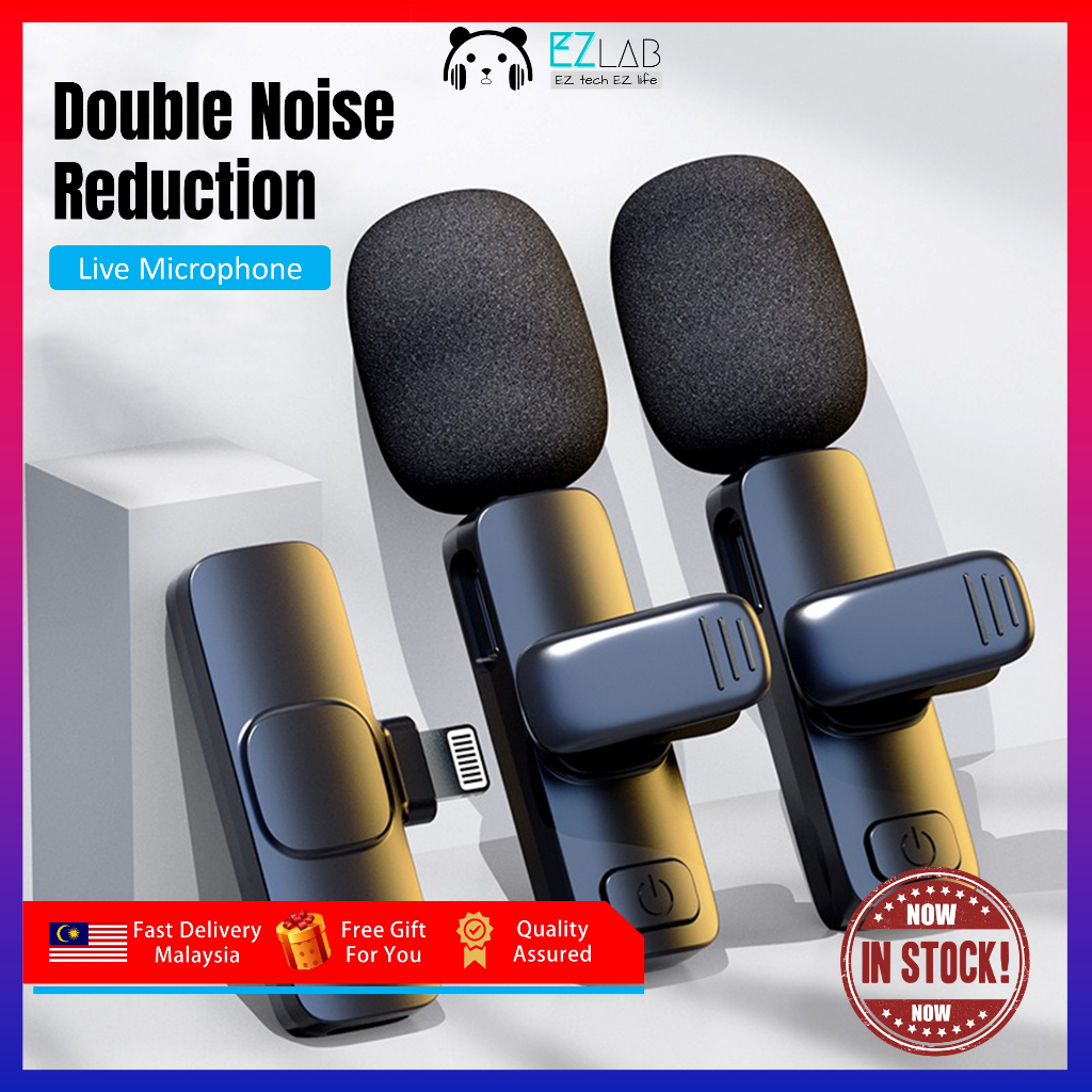 Wireless Microphone USB Noise Cancelling Mini Microphone For Phones ...