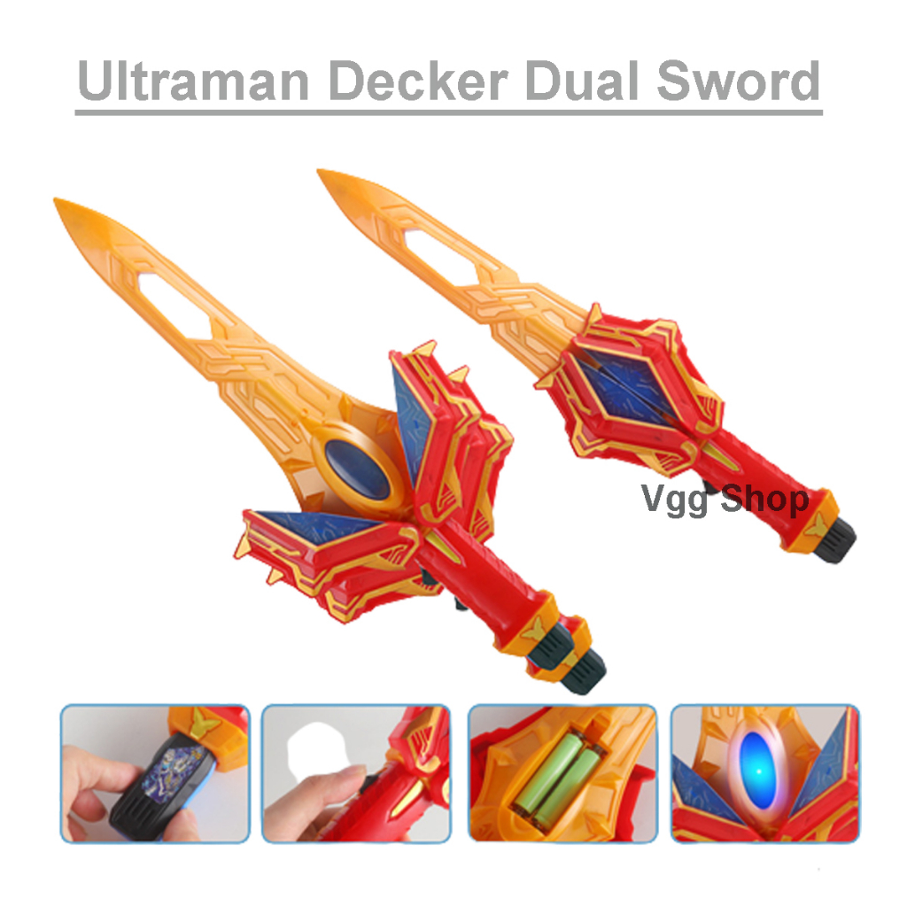 Ultraman Decker Dual Sword With Light and Sound Effects | Shopee Malaysia