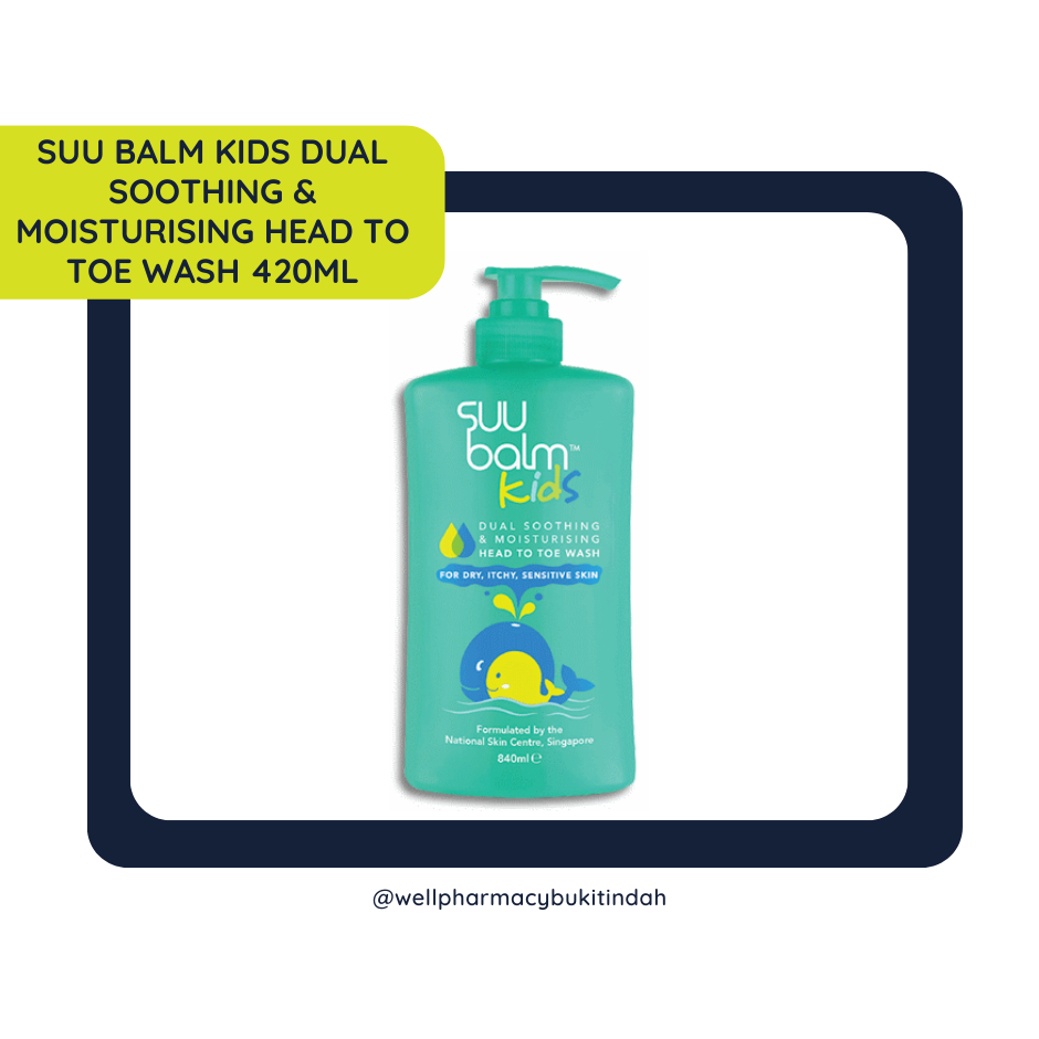 SUU BALM KIDS DUAL SOOTHING & MOISTURISING HEAD TO TOE WASH 420ML | Shopee Malaysia