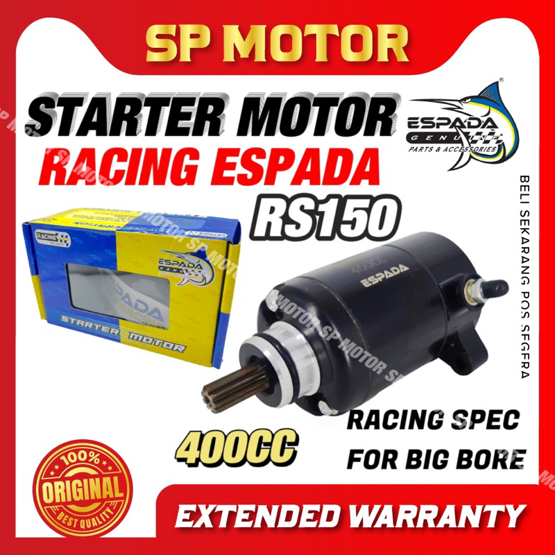 🔥 100% ORIGINAL ESPADA RS150 RS 150 STARTER MOTOR RACING SPEC (FOR BIG ...