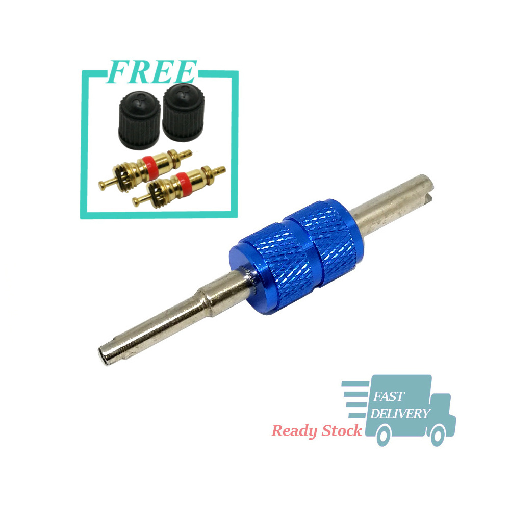 Pembuka Tayar Injap Valve 2 Way Valve Core Opener Tool (Blue) r12 r22 ...