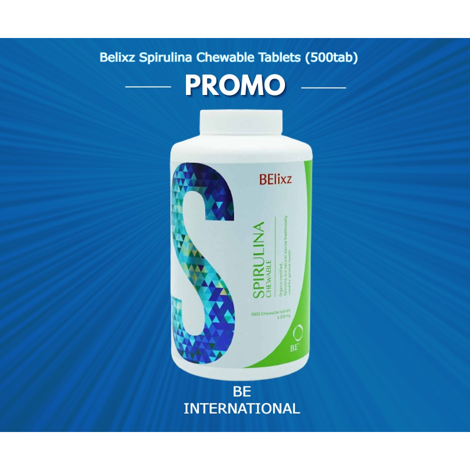 Belixz Spirulina Chewable Tablets (500tab) | Shopee Malaysia
