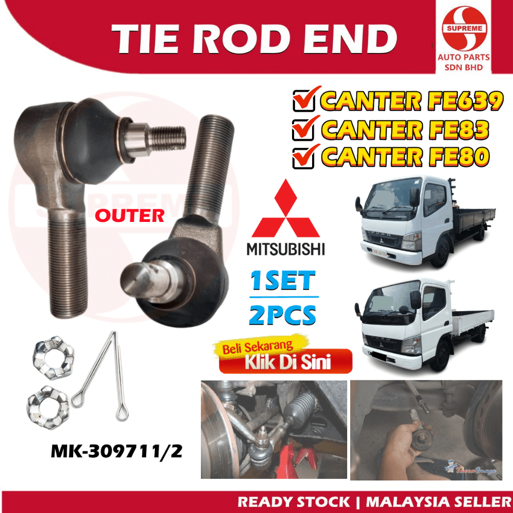 S2U Steering Rack Tie Rod End Outer Inner Mitsubishi Canter FE639 FE83 ...