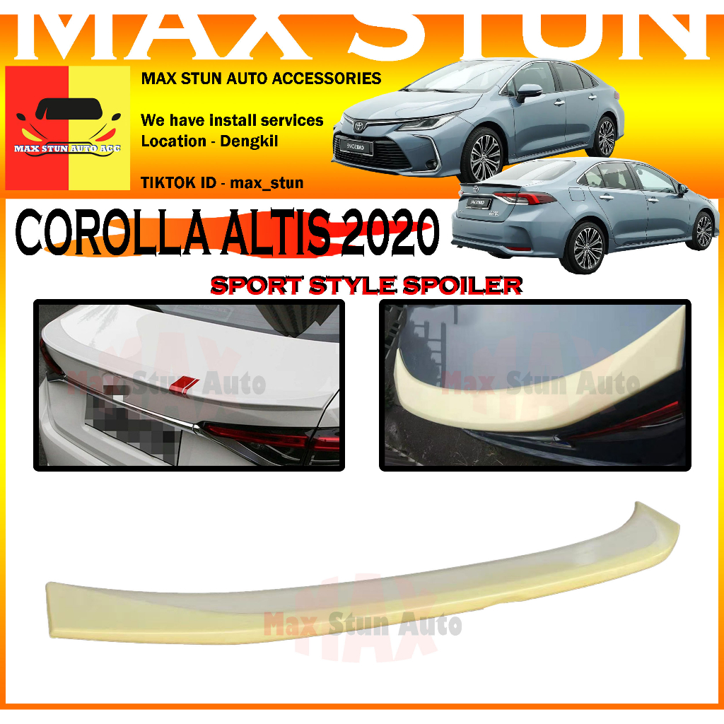 TOYOTA COROLLA ALTIS 2020 SPORT STYLE SPOILER DUCKTAIL ALTIS SPOILER ...