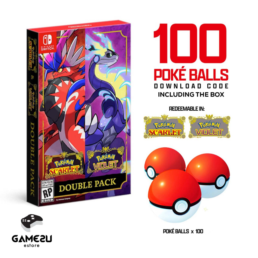100 Pokeball Download Code + Pokemon Scarlet & Violet Box (BOX while ...