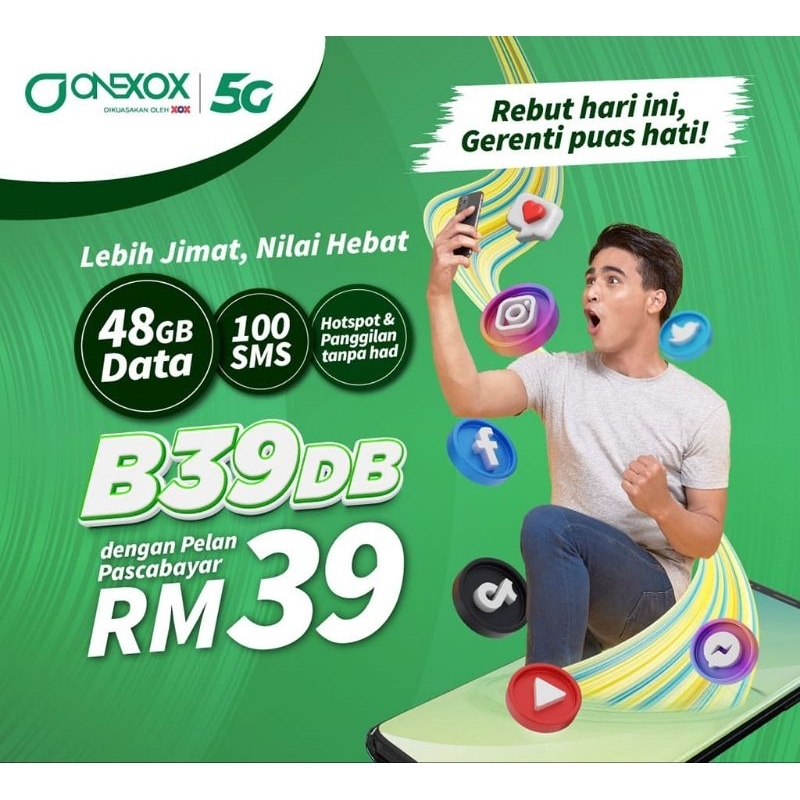 OneXox Black Postpaid No Contract | Shopee Malaysia