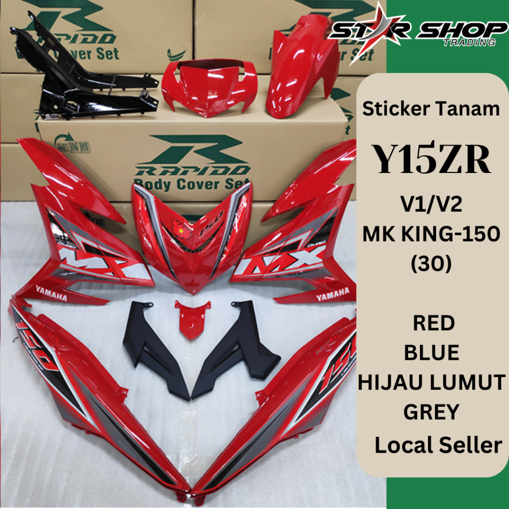 [LOCAL SELLER] COVERSET BODYSET Y15 Y15ZR YSUKU Y V1 V2 MX KING-150 (30 ...