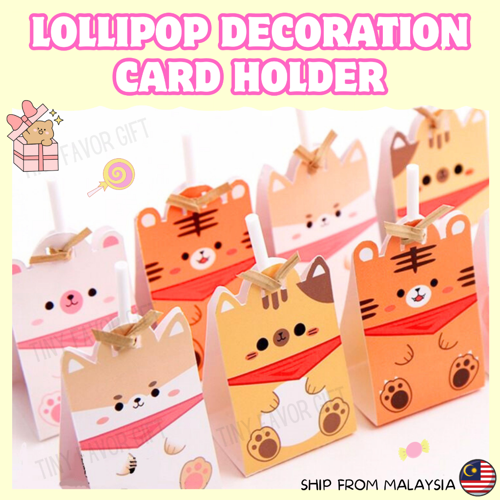 40pcs Lollipop decoration card holder for birthday party baby shower ...