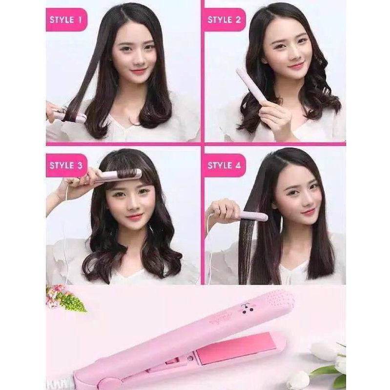 2 In 1 hair Straightener and Curler clip ALAT PELURUS DAN PENGERINTING ...