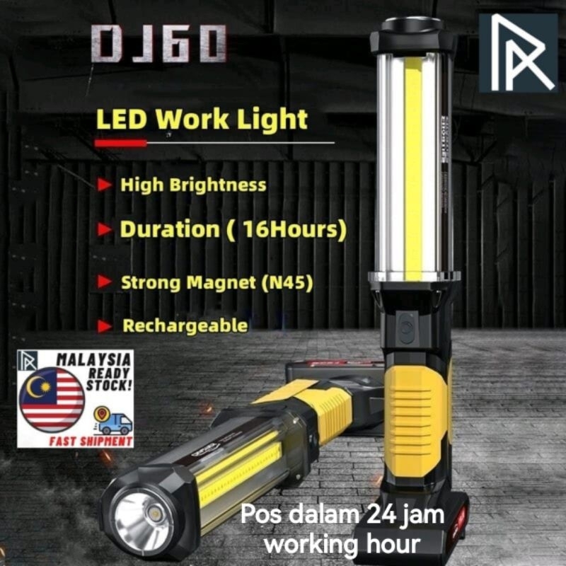 PA Led Work Light Rechargeable Magnetic Work Lights LED Super Bright ...