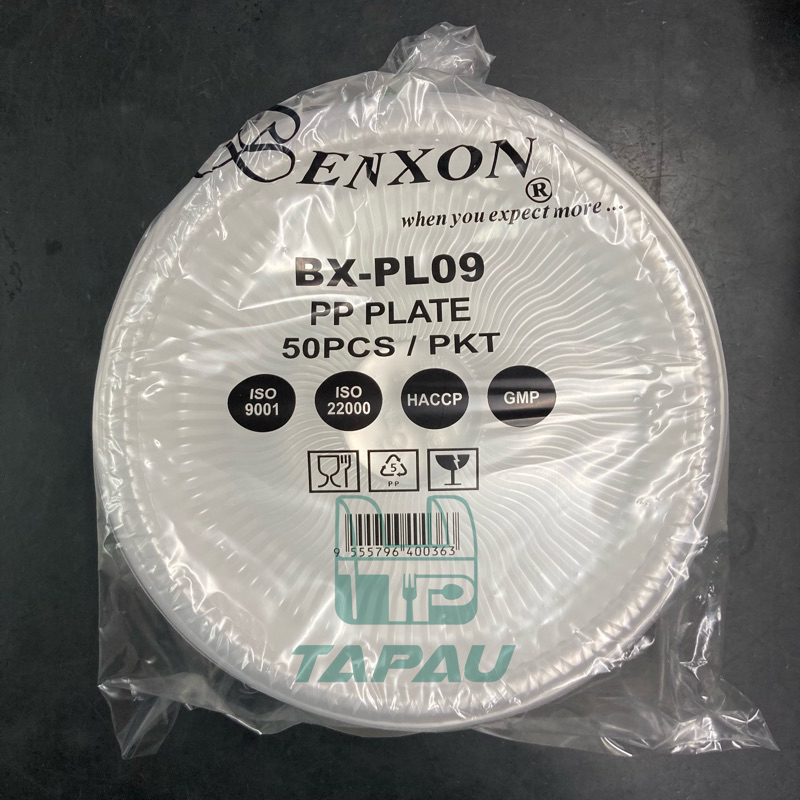 TAPAU - 9" Big Plate [ 50pcs± ] JISHAN Disposable PP Plastic Plate - 9 ...