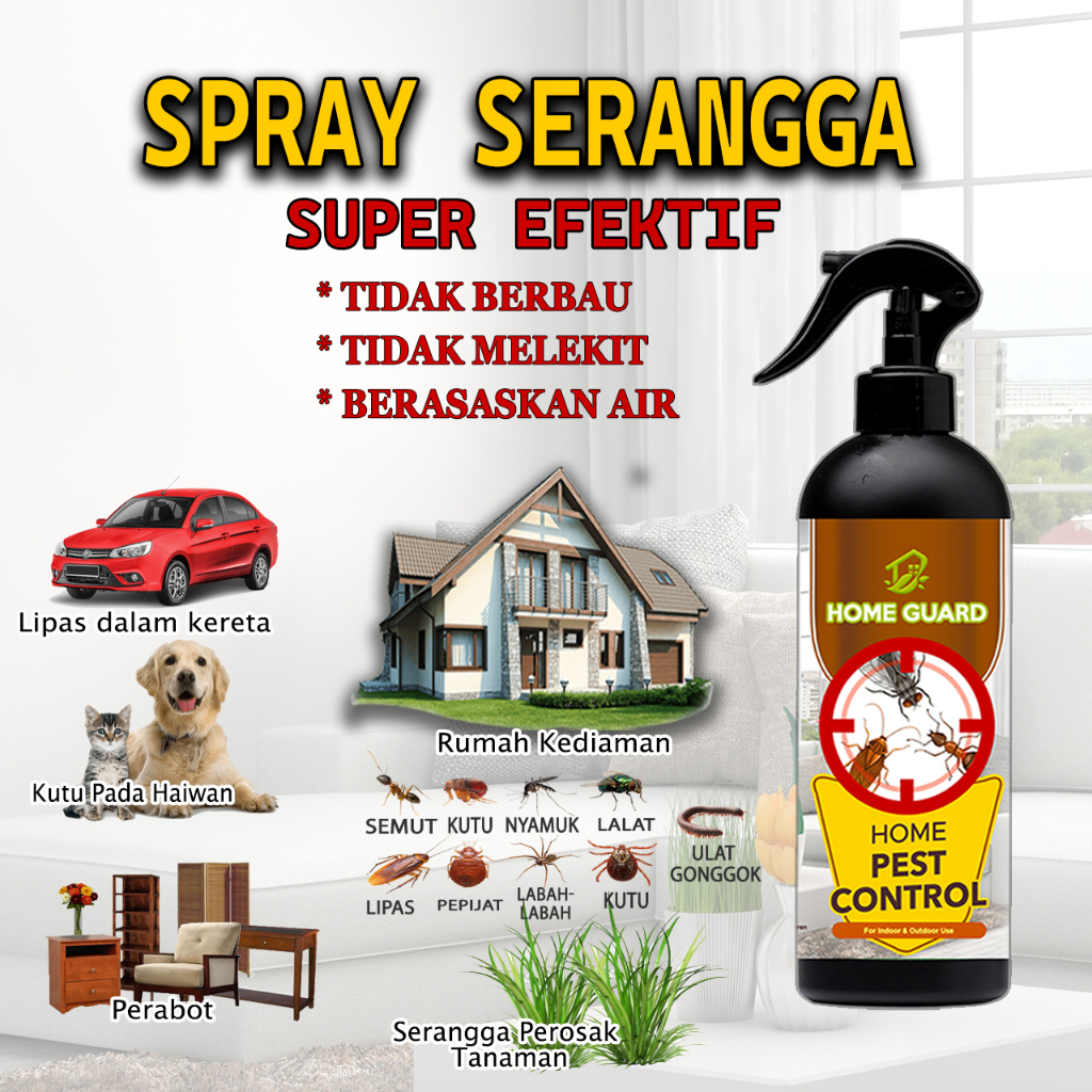 HOME GUARD Organic Insect Repellent | Spray Serangga Organik Semut Lipas Lalat Pepijat Kutu ...