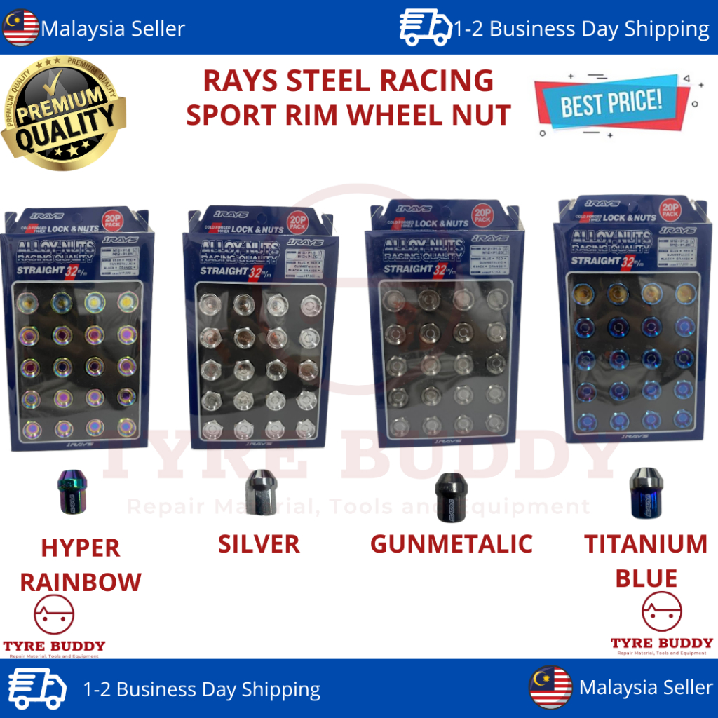 RAYS Steel Racing Sport Rim Steel Wheel Nut 32mm ( M12x1.50MM ...