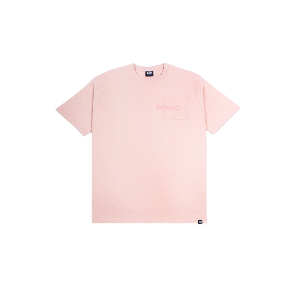 PMC Prime Logo Flock Pocket Tee Dusty Pink | Shopee Malaysia