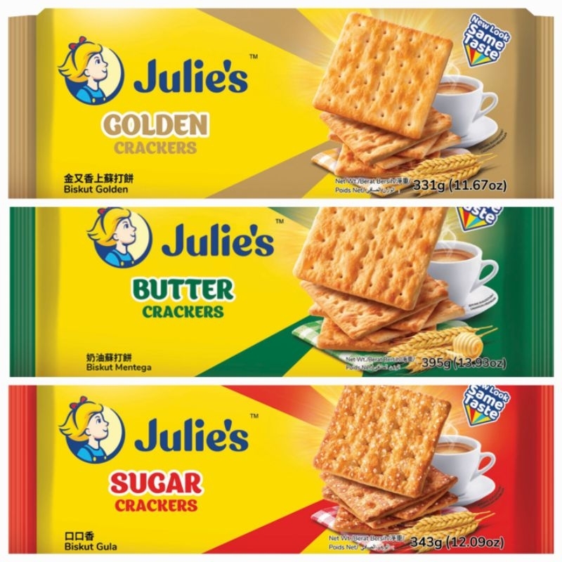 JULIE'S GOLDEN CRACKER 331G / SUGAR CRACKER 343G / BUTTER CRACKER 395G ...