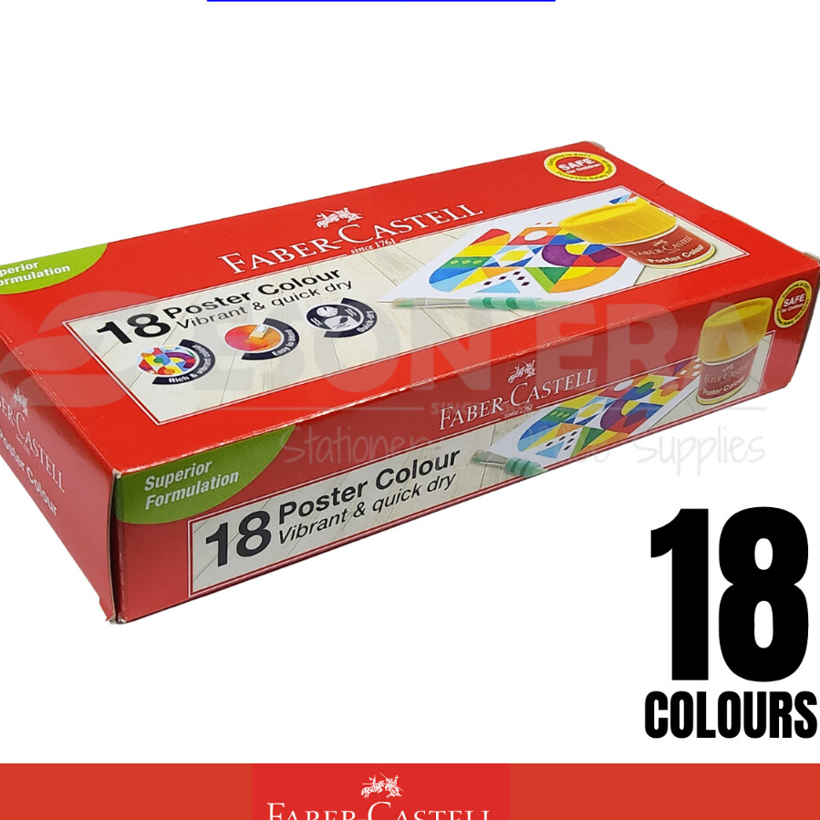 Faber-Castell Poster Colour 18Colours 15cc | Shopee Malaysia