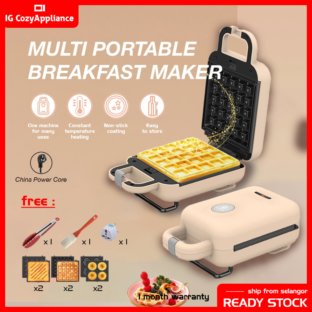 Multi Breakfast Maker Sandwich Waffle Donut Machine Constant ...