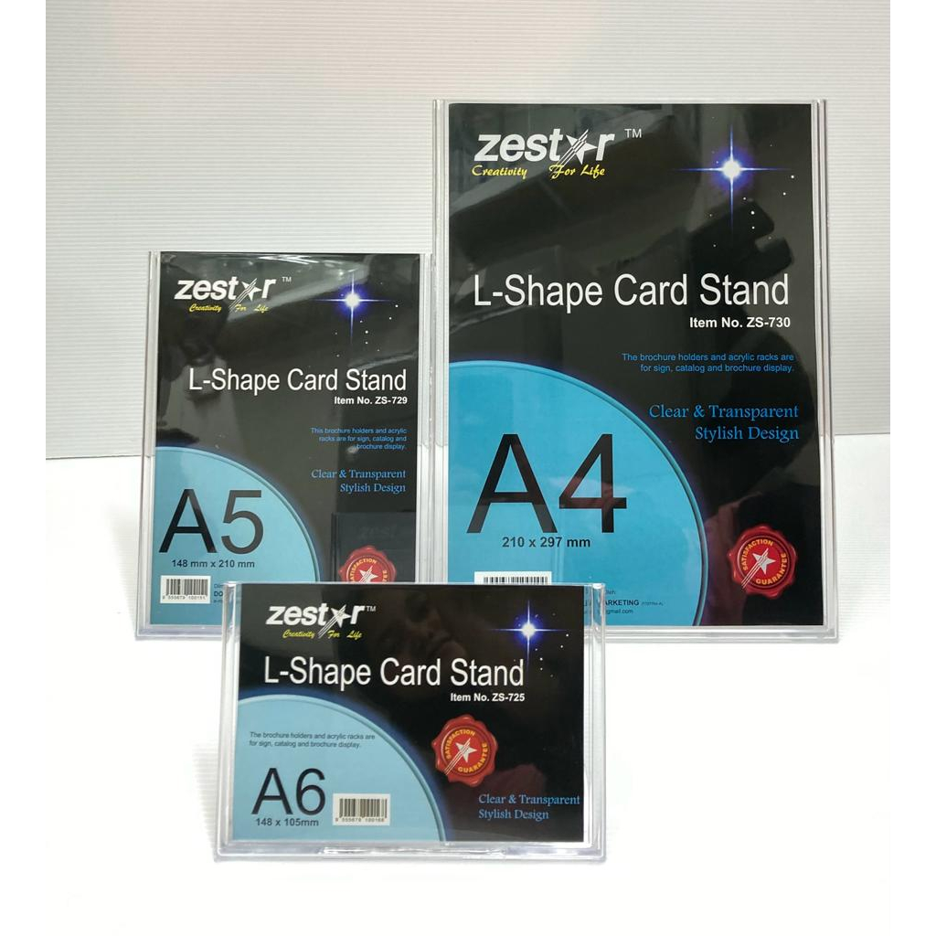 Zestar Advertising Stand with loose leaf (A4, A5 and A6 Size) | Shopee ...