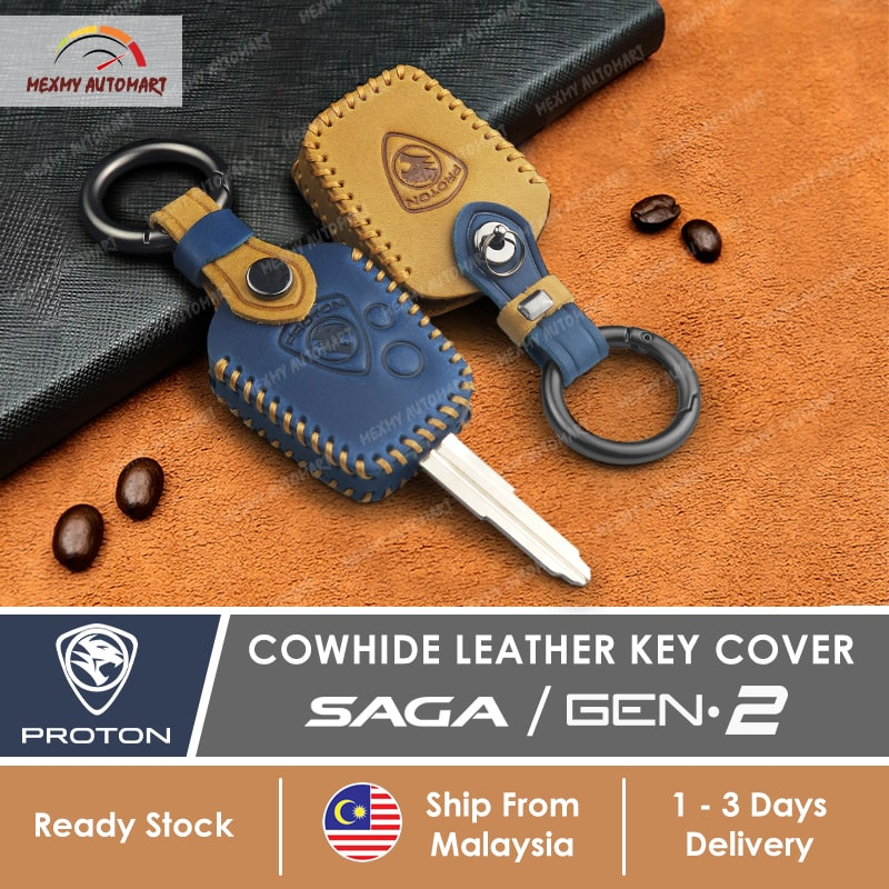 Proton Saga / Gen2 / Persona / New Saga Cowhide Leather Key Cover Horse ...