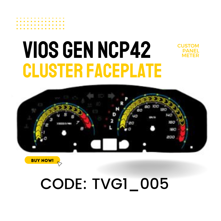 TOYOTA VIOS ORGA GEN 1 AUTOMATIC CLUSTER FACE PLATE PANEL METER ...