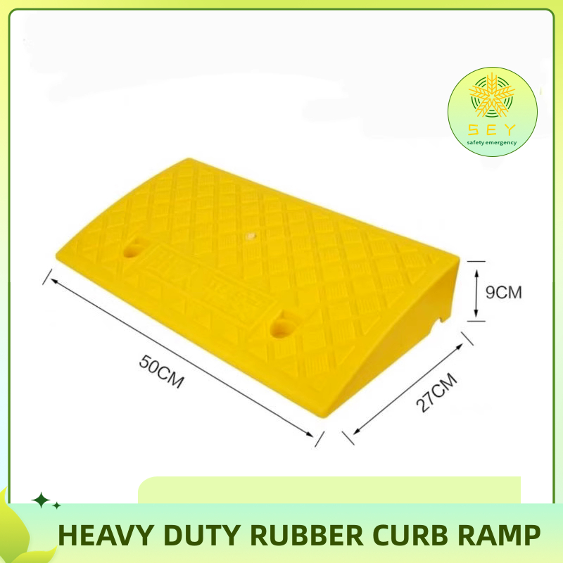【COD】 HEAVY DUTY rubber curb ramp triangle electric vehicle step pad ...