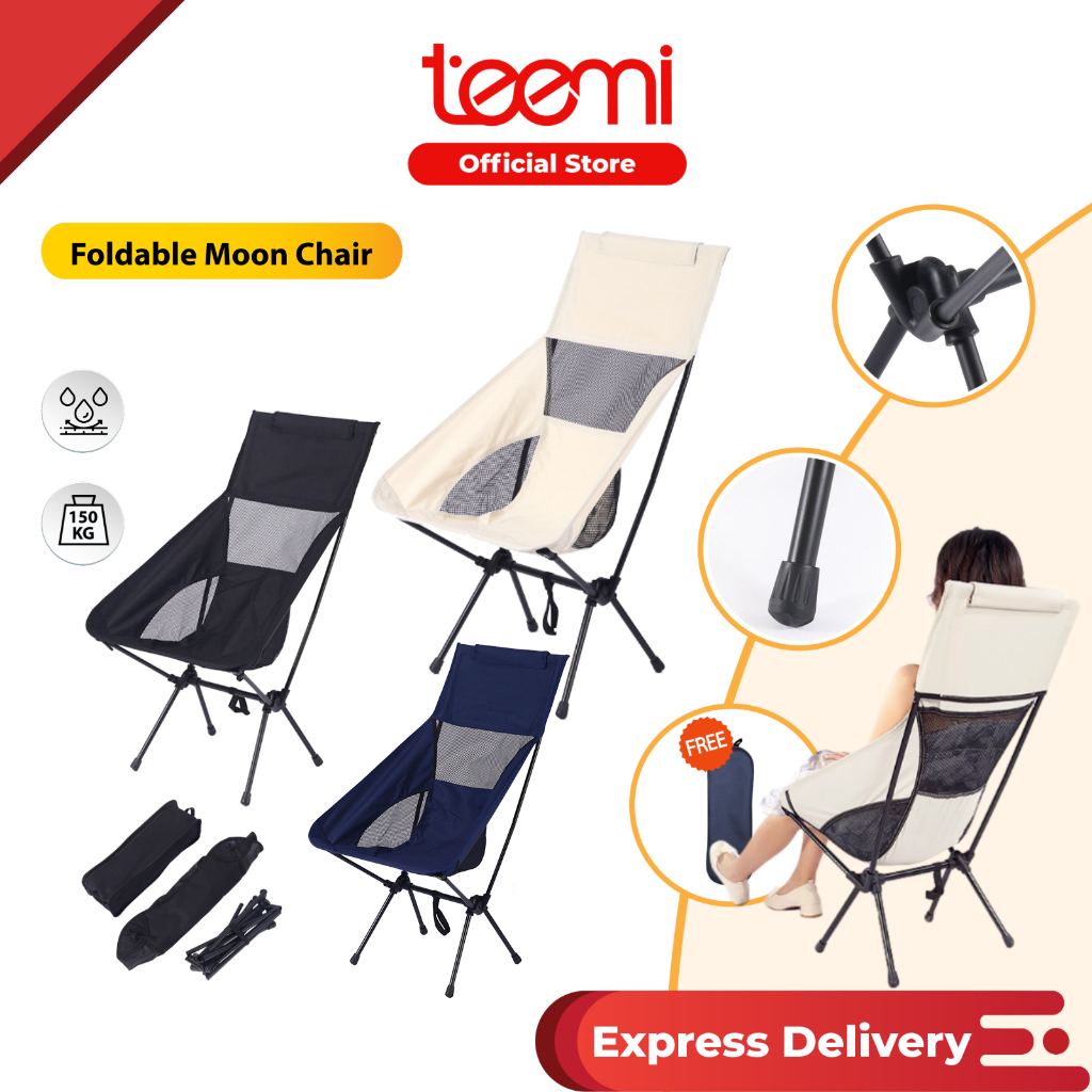 TEEMI Kerusi Healing Lipat Foldable Camping High Back Moon Chair ...