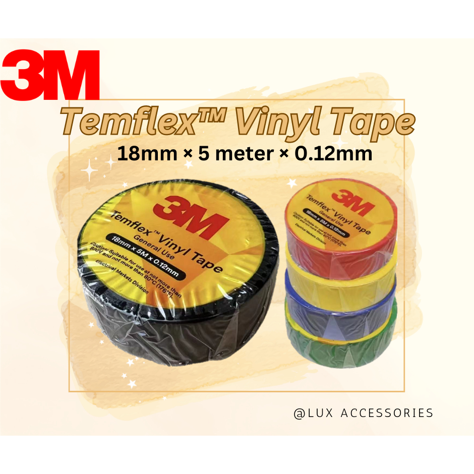 3M Electrical Tape Temflex Vinyl Tape | PVC Waterproof Wire Tape ...