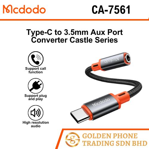 Mcdodo CA-7561 Type-C to 3.5mm Aux Port Converter Digital Audio Cable ...